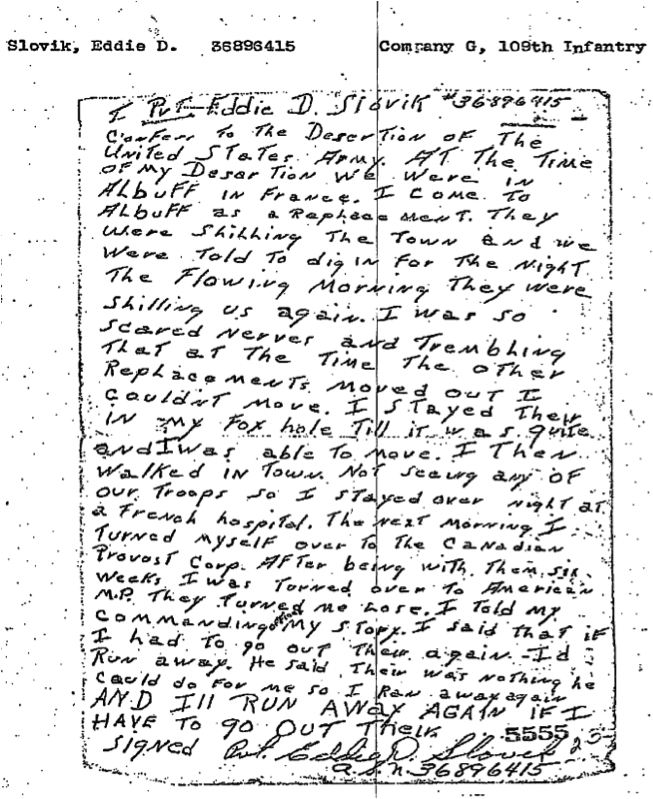 January 31, 1945 The Execution of Private Slovik – Historical Easter ...